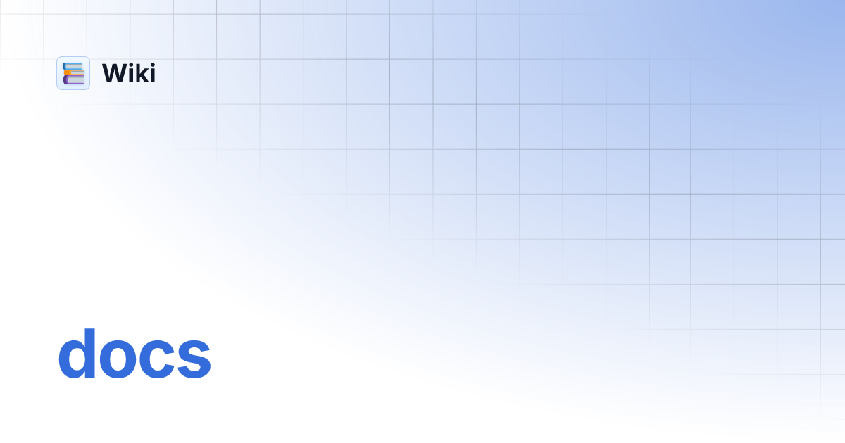 docs | Wiki